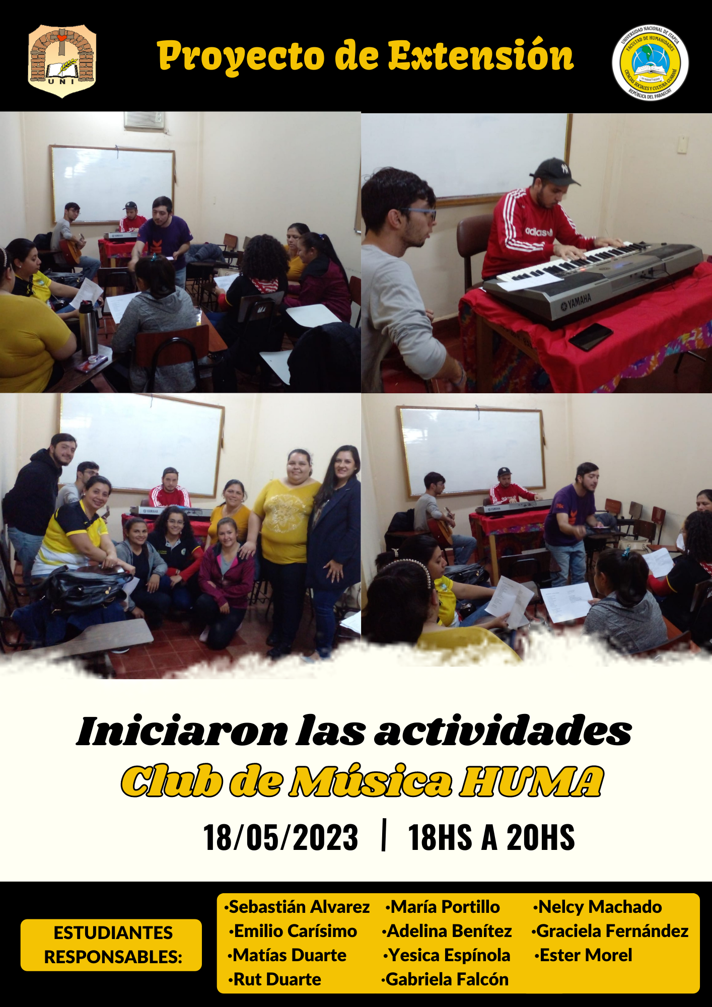 El Club de Música HUMA inició sus actividades. - Facultad de Humanidades, Ciencias Sociales y ...