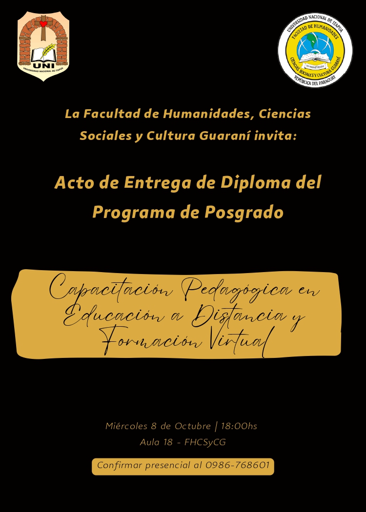 Invitación al Acto de Entrega de Diplomas de la “Capacitación ...